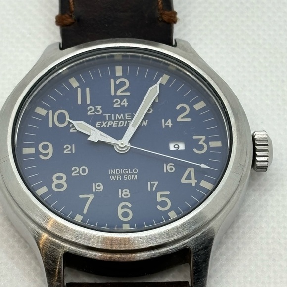 Timex | Accessories | Timex Expedition Scout Large Case Blue Dial Watch ...
